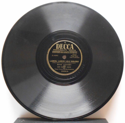 Laroo Laroo Lilli Bolero/Story of Sorrento/Bing Crosby (10", Decca ...