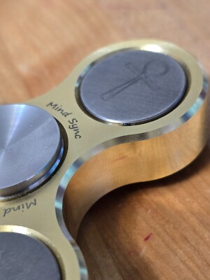 Custom Laser - Thick Brass Fidget Spinner - Tungsten Weights 1 lb - 13 ...