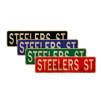 Steelers Texas ST Vintage Sign| Garage Bar Street Home Décor Football ...