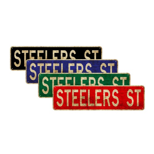 Steelers Texas ST Vintage Sign| Garage Bar Street Home Décor Football ...