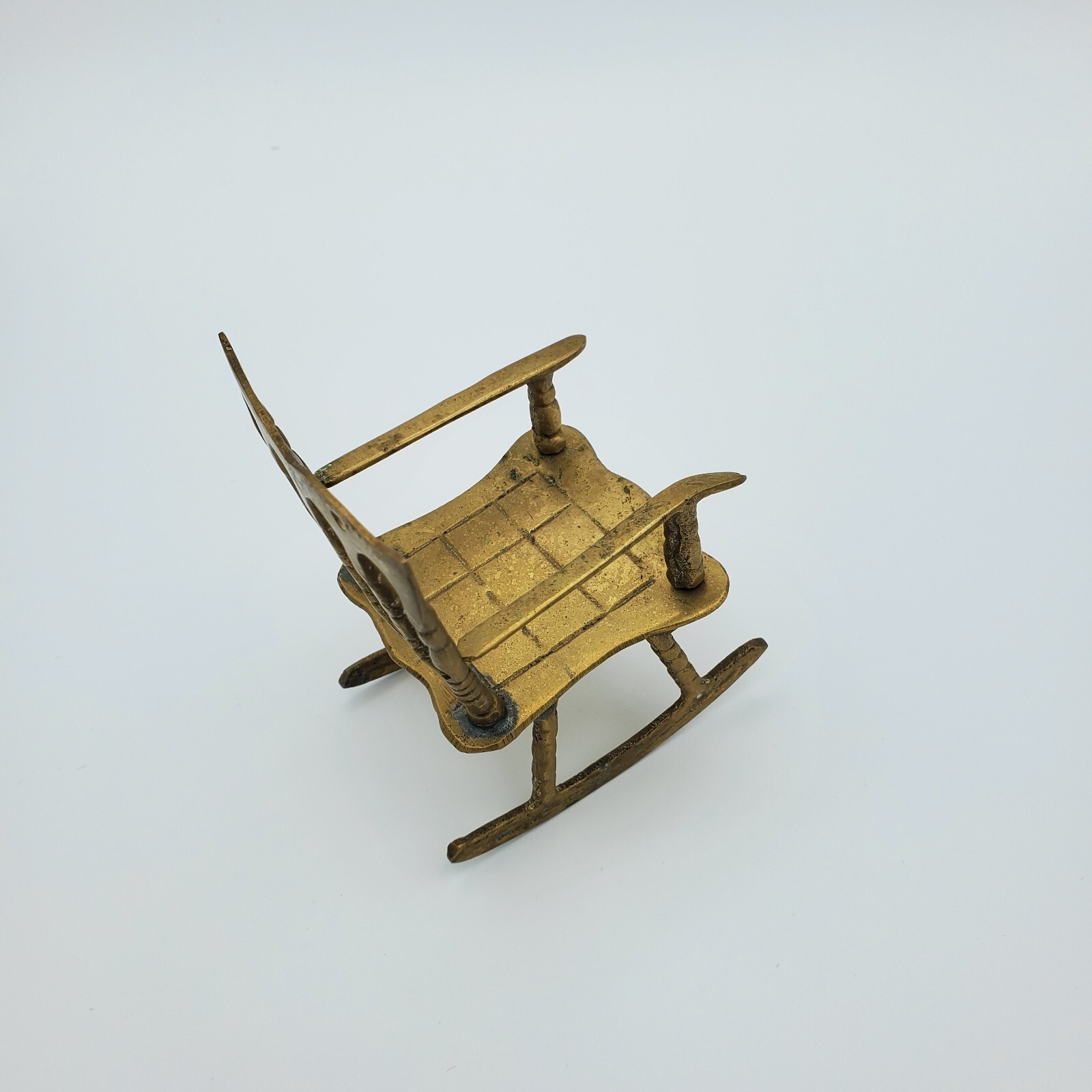 Original WW1 WWI German trench art rocking chair shell metal toy ...