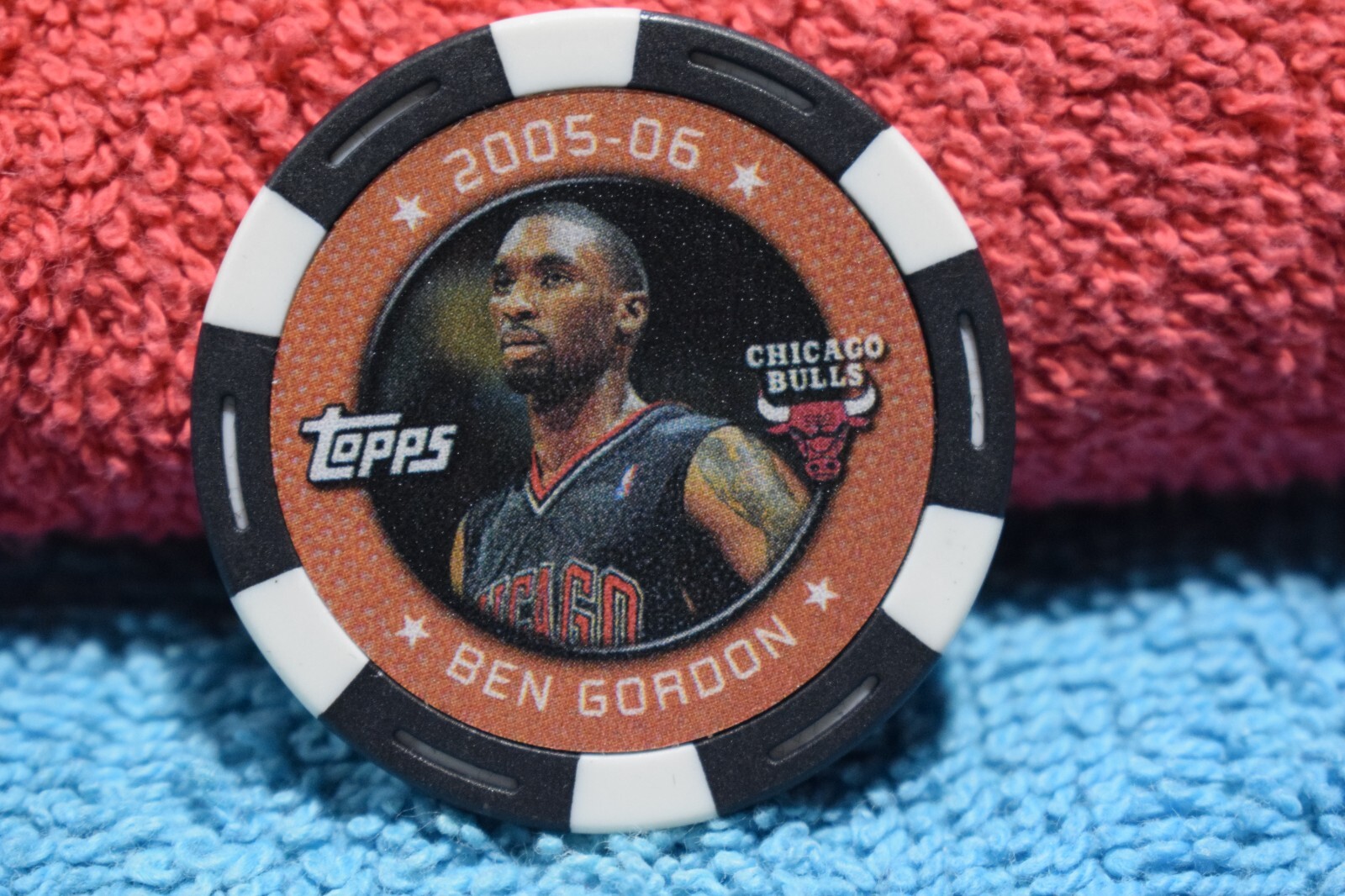 2005-06 Topps NBA Collectors Poker Chip Ben Gordon White Chicago Bulls ...