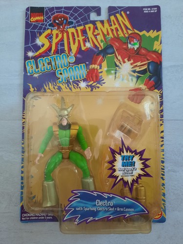MARVEL SPIDER-MAN ELECTRO SPARK SPARKING ELECTRO SLED & ARM CANNON TOY ...