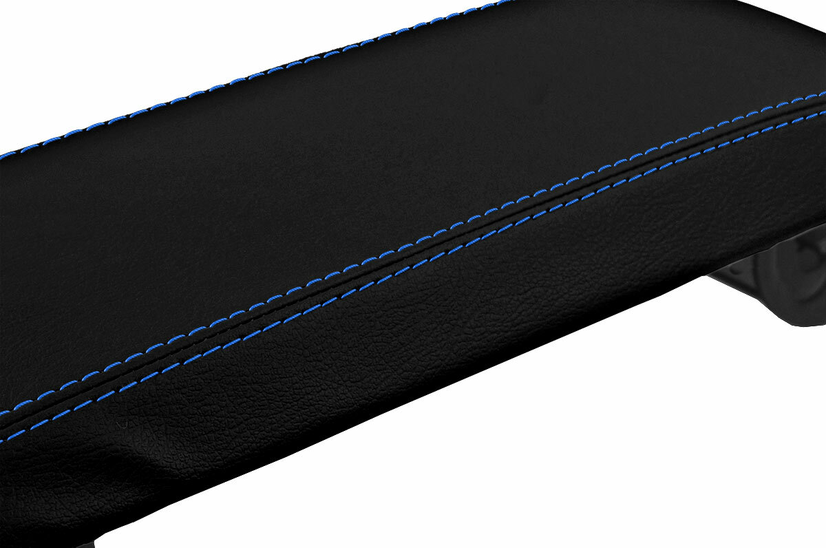 Fits 2013-2016 Lincoln MKZ PVC Leather Console Lid Pull Over Cover Blue ...