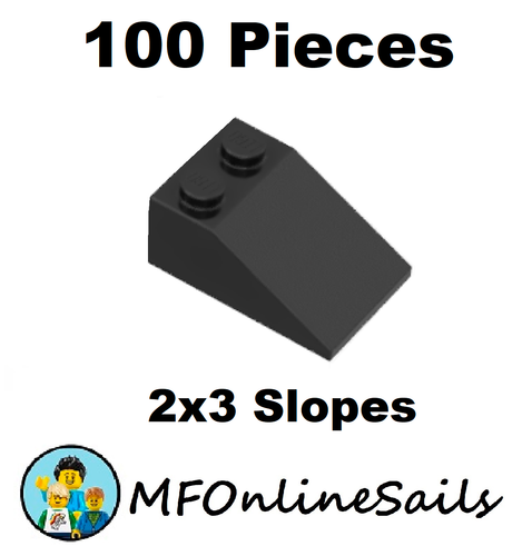 100 Genuine LEGO 2x3 Slopes - Black - Piece #3289 - Bulk 3x2 | eBay