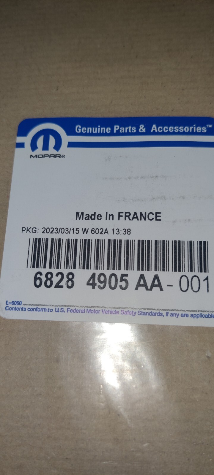 Genuine Mopar Cylinder Head Gasket Left Side 68284905AA | Genuine OEM ...