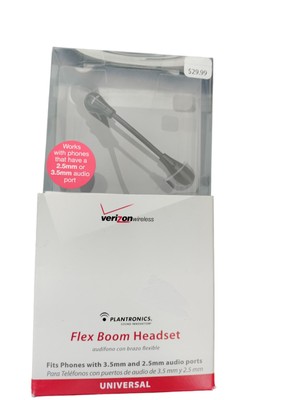 VERIZON WIRELESS PLANTRONICS FLEX BOOM HEADSET UNIVERSAL BRAND NEW ...