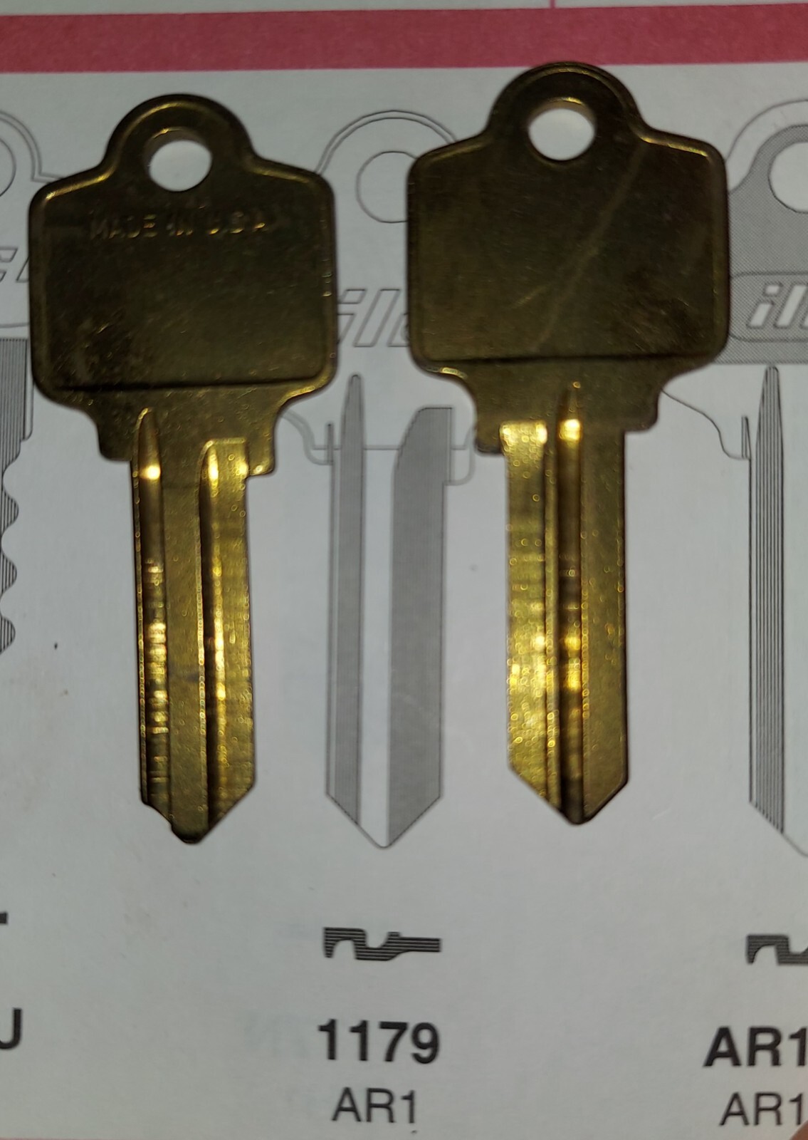 Almet / Arrow 1179, AR1, Vintage Key Blanks. 2 Keys Included. | eBay