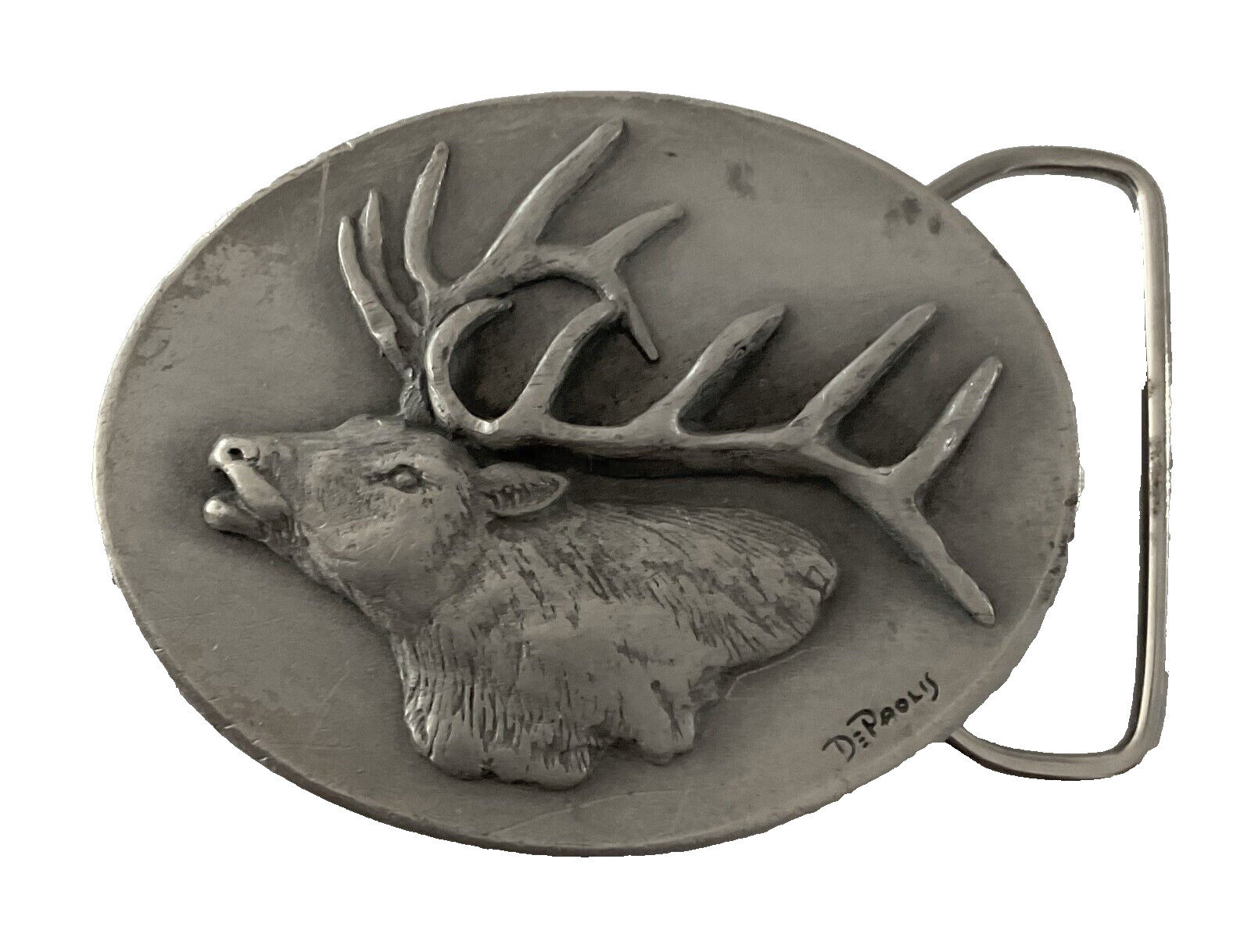 Belt Buckle, Elk, Silver Color, by Good Lad Products,… - Gem