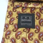 IKE BEHAR Men Silk Dress Tie Yellow with Blue Paisley Print 3.5" wide ...