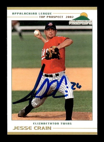 JESSE CRAIN SIGNED 2002 GRANDSTAND ELIZABETHTON TWINS ON-CARD AUTO | eBay