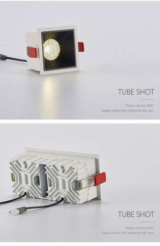 Square Ceiling Led Light Recessed Antiglare Spotlight Dimmable ...