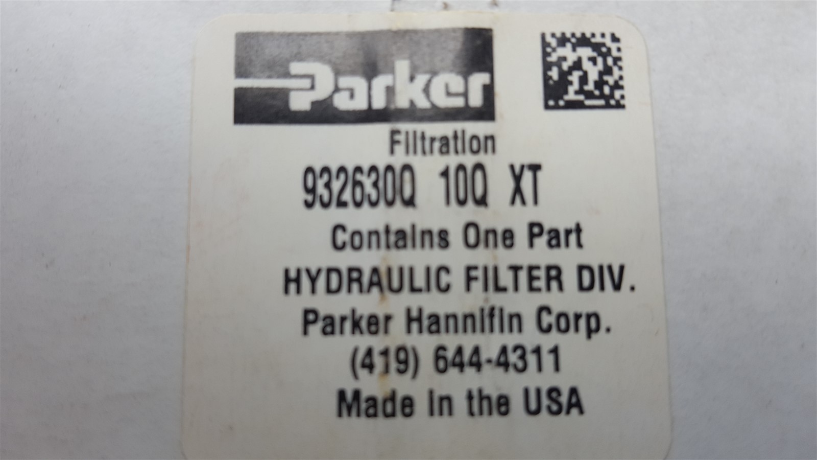 Parker 932630Q-10Q Filter Element 932630Q 24P/25P-2- Genuine Parker ...