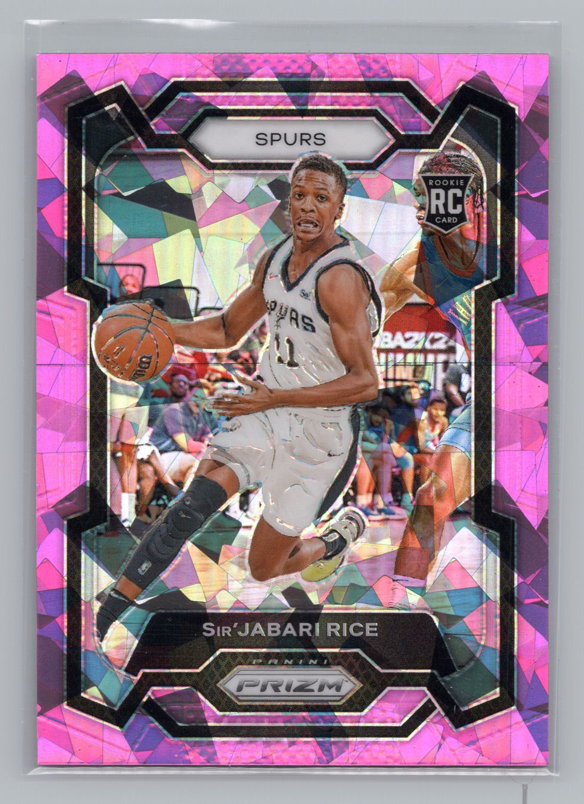 2023-24 Panini Prizm Sir'Jabari Rice Prizms Pink Ice San Antonio Spurs ...