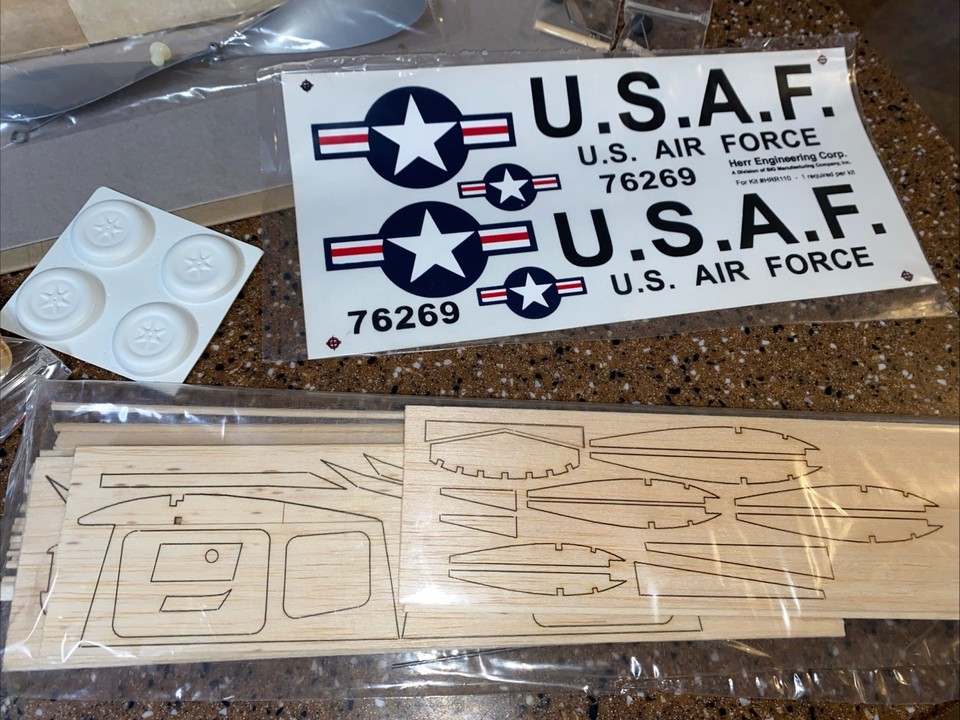 Herr Engineering Cessna L-19 Bird Dog Laser Cut Rubber Power Model ...