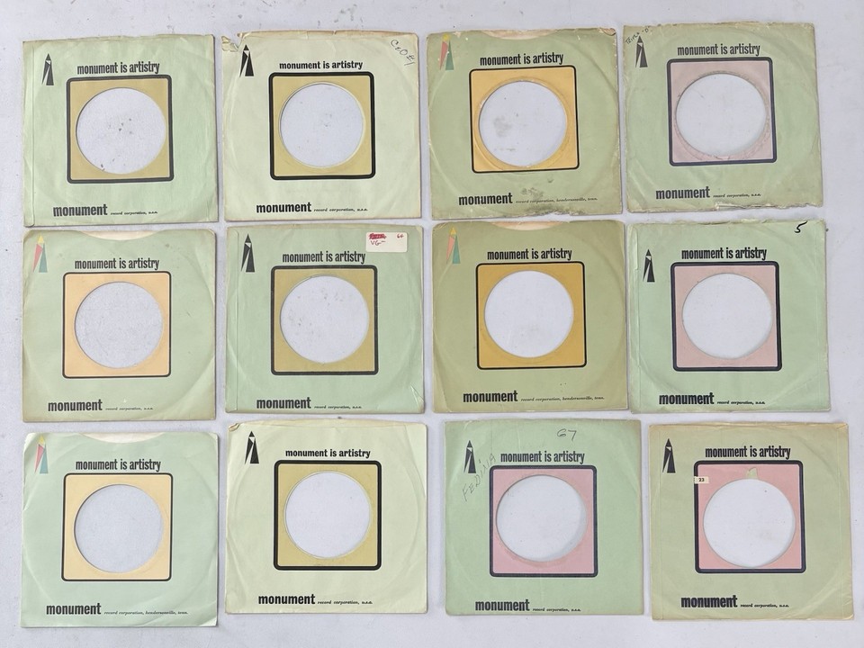 Huge Lot Of (24) Monument 45 RPM Record Sleeves - Company Sleeves | eBay