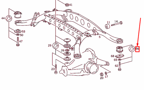 MERCEDES-BENZ S W140 Rear Subframe Repair Kit A1403503041 NEW GENUINE ...
