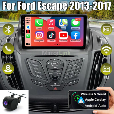 Apple CarPlay Android 12 Car Stereo Radio GPS Navi For Ford Escape 2013 ...
