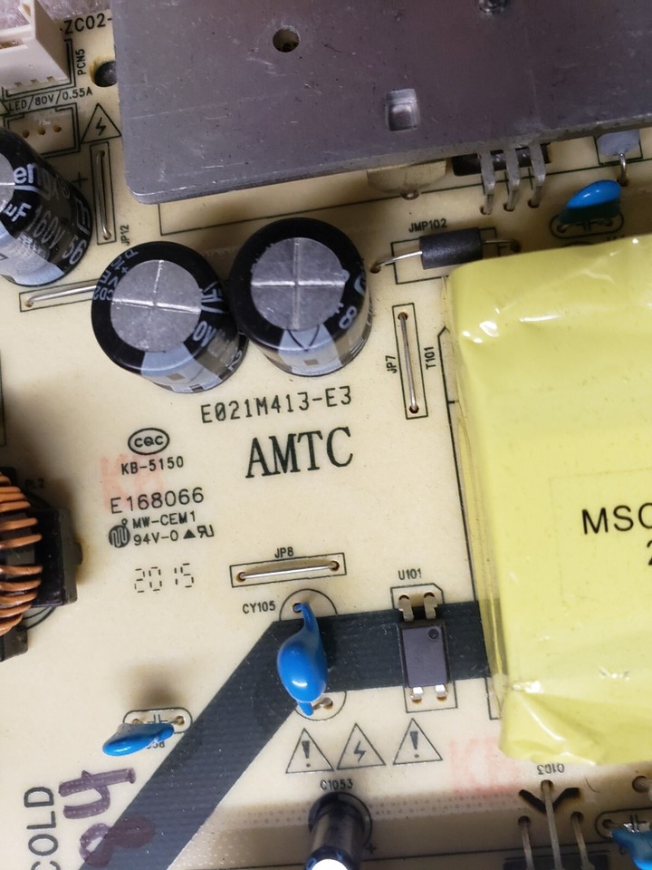 Onn Roku TV Model 10012584 power Supply board E021M413-E3 / E168066 | eBay