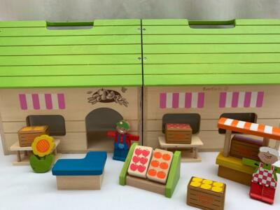 EverEarth Bio-Store Doll's House Wooden Eco Friendly Happy Farm Fruit ...
