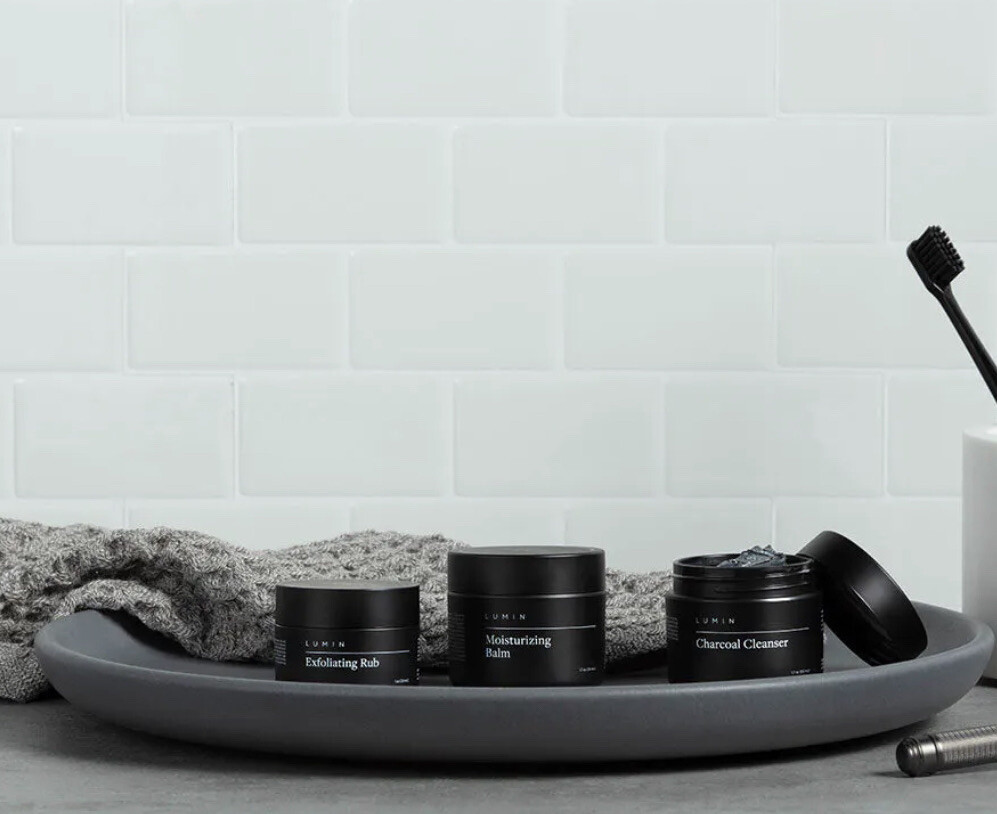 LUMIN SKINCARE 3 PIECE KIT Charcoal Cleanser-Moisturizing Balm ...