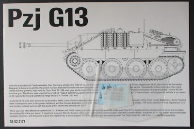 Takom 1/35 Scale Pzj G13 - Decals from Kit No. 2177 | eBay