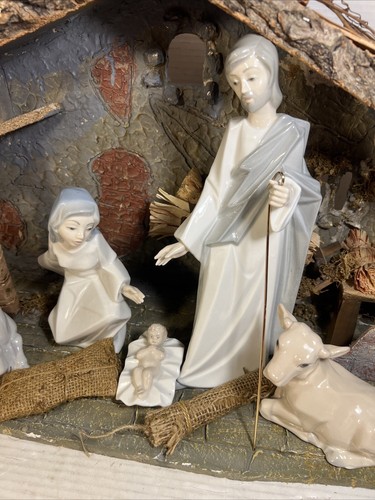 Tengra Spain Valencia Nativity Full Size Porcelain Large Stable Mary ...