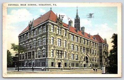 Vintage Postcard POSTED Central High School Scranton Pennsylvania | eBay