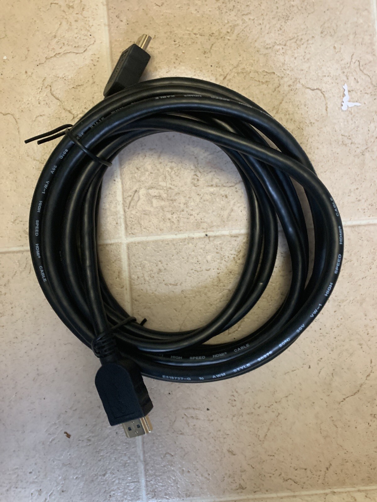 Premium High Speed HDMI Cable, E318727-1 AWM Style 20276, 80°C, 30V. 10 ...