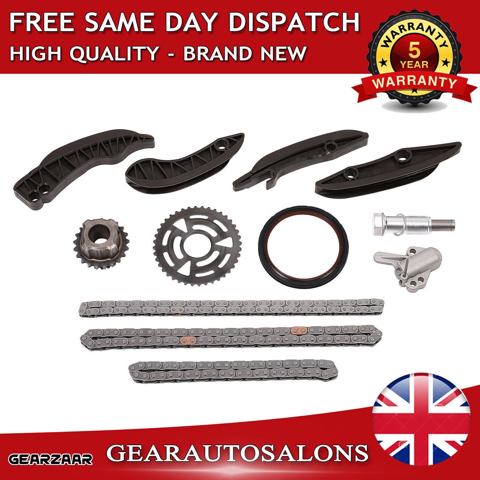 FOR BMW N47 TIMING CHAIN KIT N47D20 2.0 & 1.6 DIESEL ENGINE - UPGRADED ...
