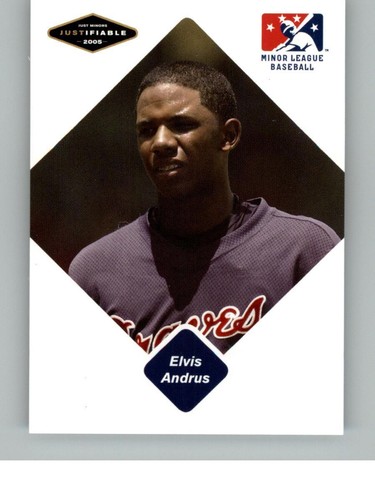 2005 Justifiable Elvis Andrus 1 GCL Braves Pre-Rookie Prospect Card RC ...