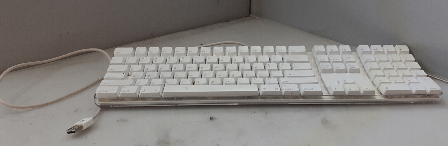 Apple White Wired Keyboard A1048 with 2 USB Port for iMAC White Genuine ...