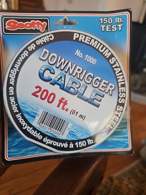 Scotty Premium Stainless Steel Replacement Downrigger Cable Line 200 ...