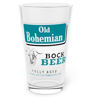 Old Bohemian Bock Pint Glass, Hammonton NJ Brewery, Retro Beer Label ...