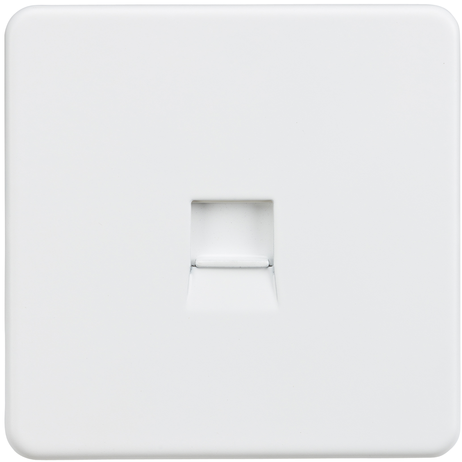 Knightsbridge Screwless Flatplate light switches & sockets MATT WHITE ...