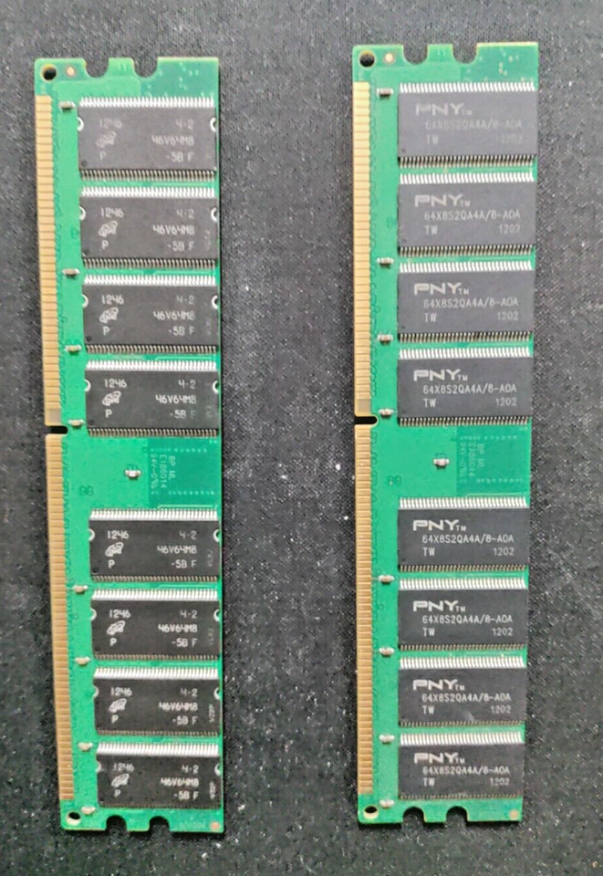 PNY 2x1GB DDR1 DIMM Q Memory RAM for Desktop Computers | eBay