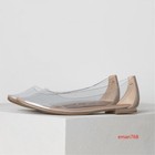 Transparent Flat Shoes for Women PVC Comfortable Flats Pointed Toe Slip ...