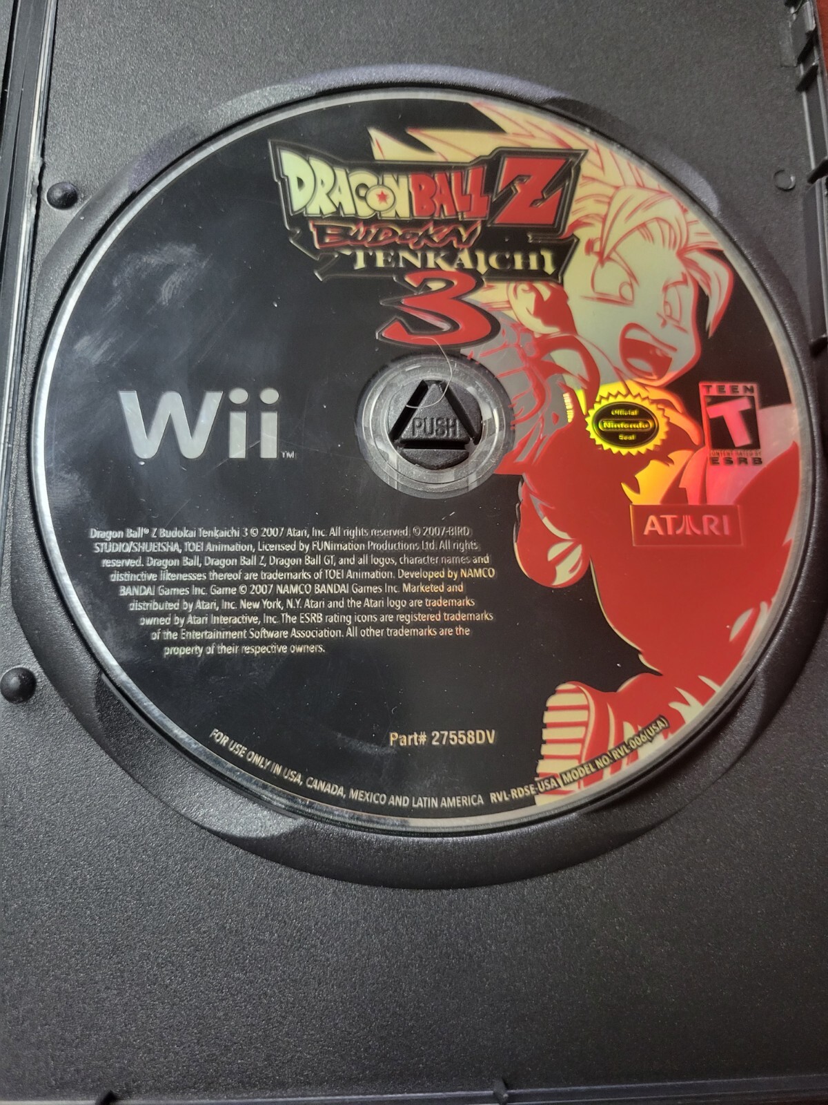 Dragon Ball Z: Budokai Tenkaichi 3 (Nintendo Wii, 2007) disc only ...