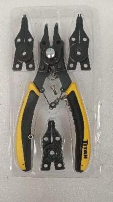 Titan 18402 4-In-1 Combination Internal/External Snap Ring Plier Set ...