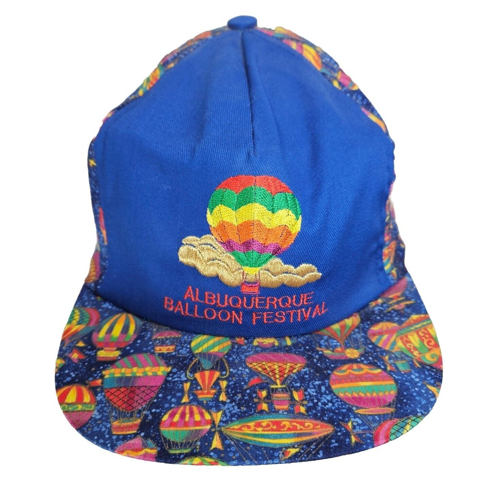 Vtg Albuquerque Balloon Festival Cap Hat Strapback Impressions All Over ...