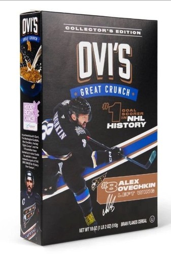 🏒NEW FULL BOX OVECHKIN ovi's GREAT crunch CEREAL 9/19/25 #1 SCORER IN ...
