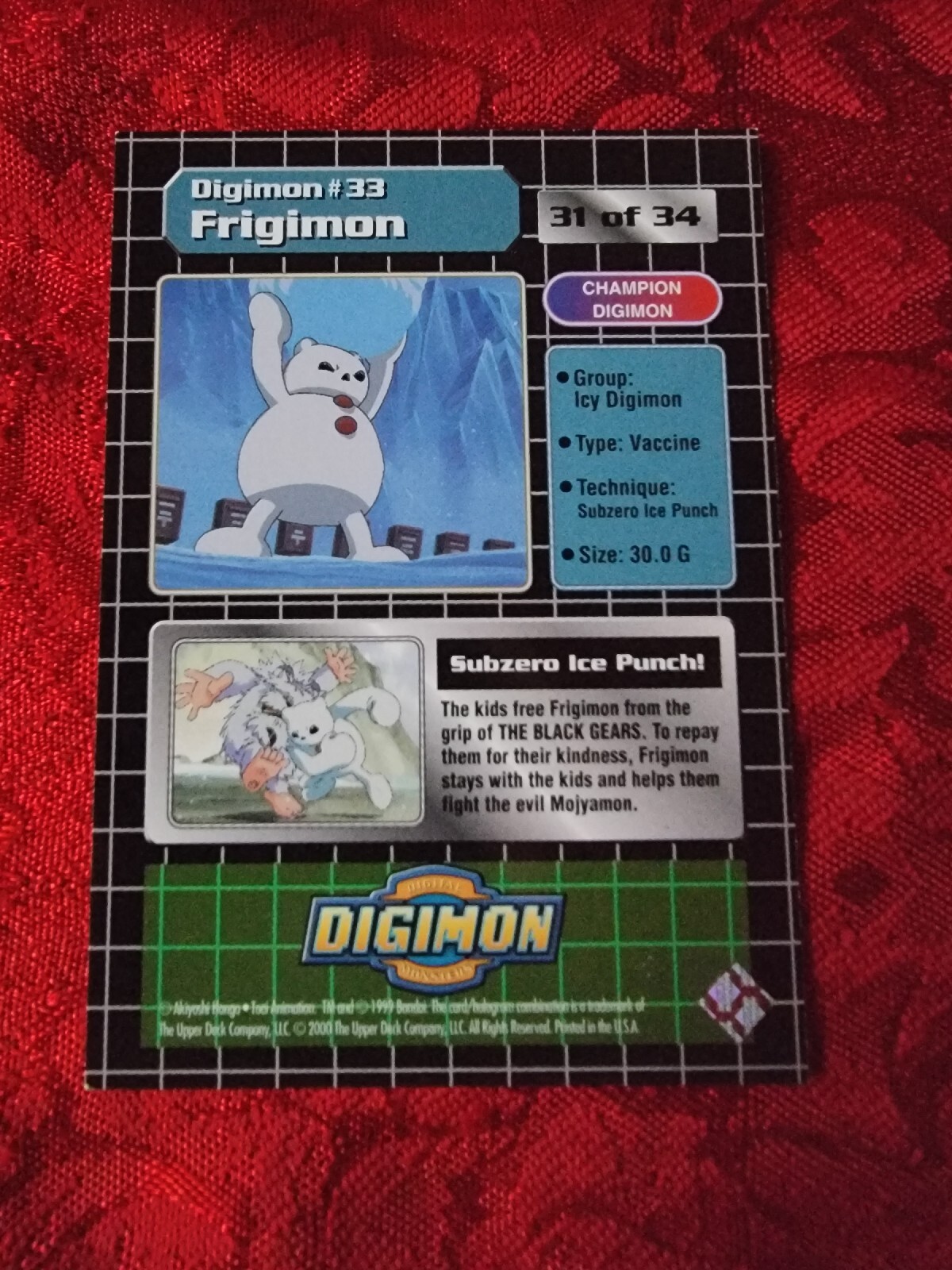 Digimon Trading Card Animated Series 1 Frigimon 31 of 34 | eBay
