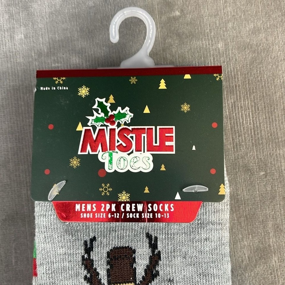 New Christmas-themed ‘Mistle Toes’ Holiday Socks 2 PR ‘Brew-dolph ...