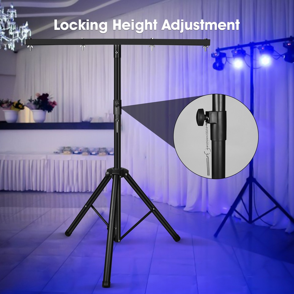 DJ Light Stand T-Bar Portable Par Can Tripod Stage Lights Stand ...