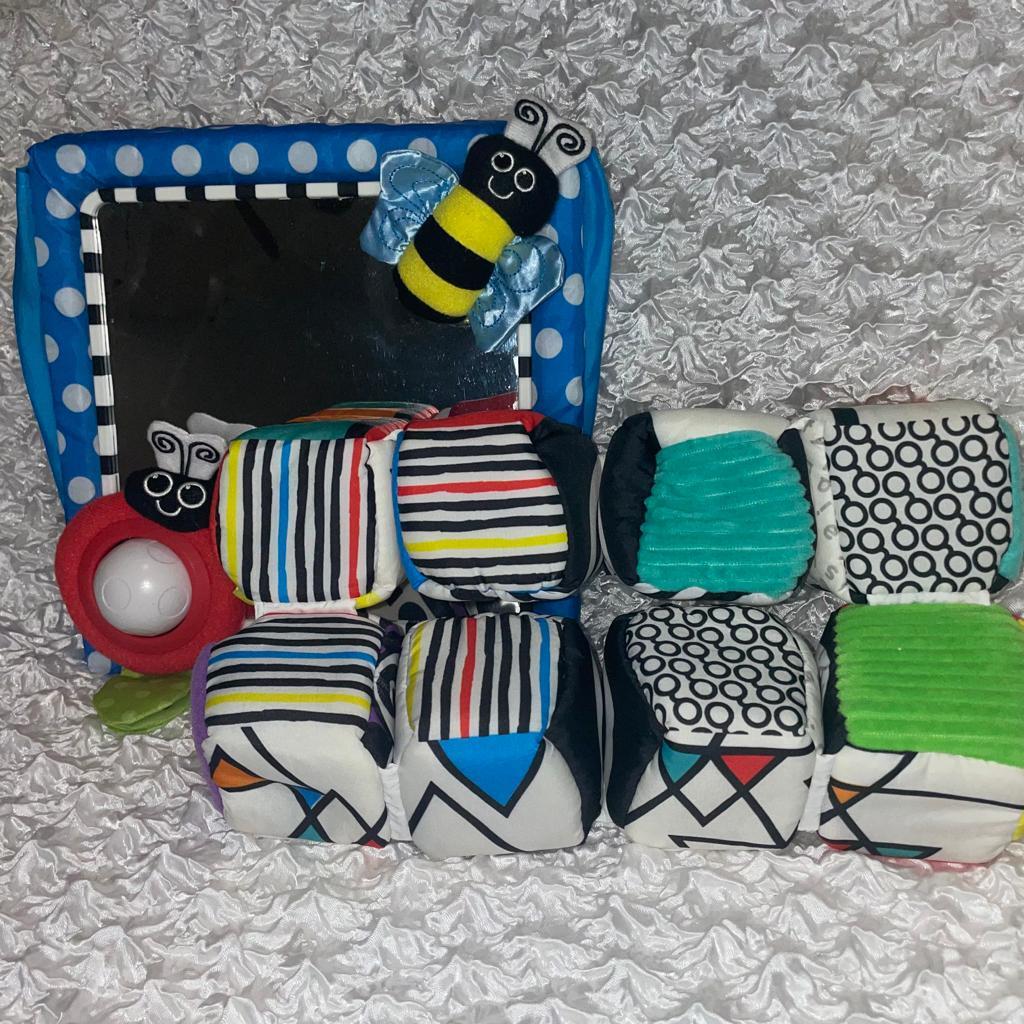 2 Pc Sassy Tummy Time Mirror and Baby Einstein Infinity Soft Blocks 0 ...