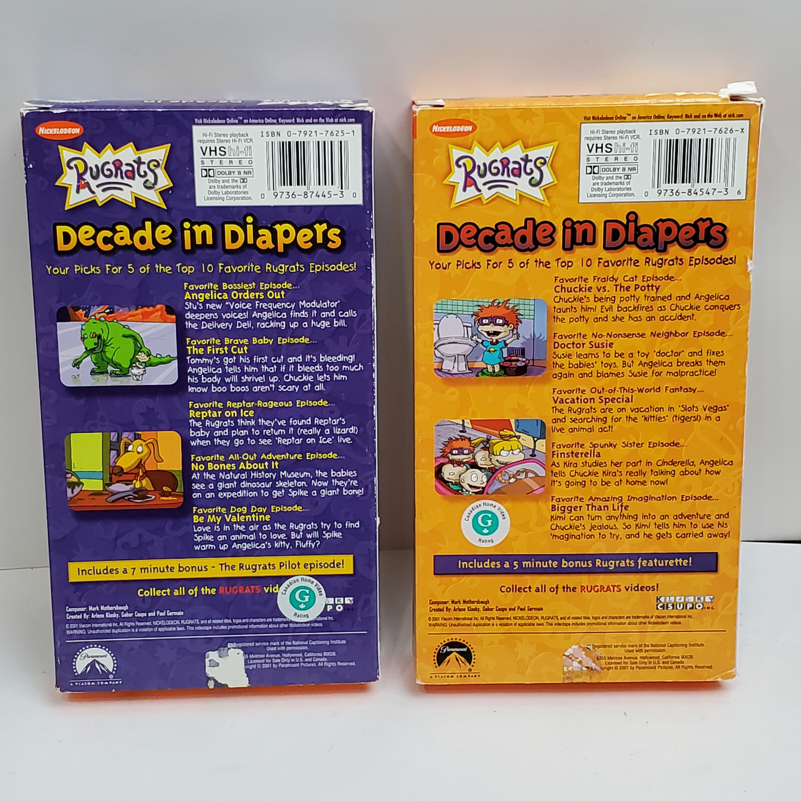 Rugrats Decade in Diapers Volume 1 & 2 VHS | Grelly USA