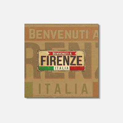 Firenze City Italy Retro Vintage 4'' X 4'' Square Wooden Coaster | eBay