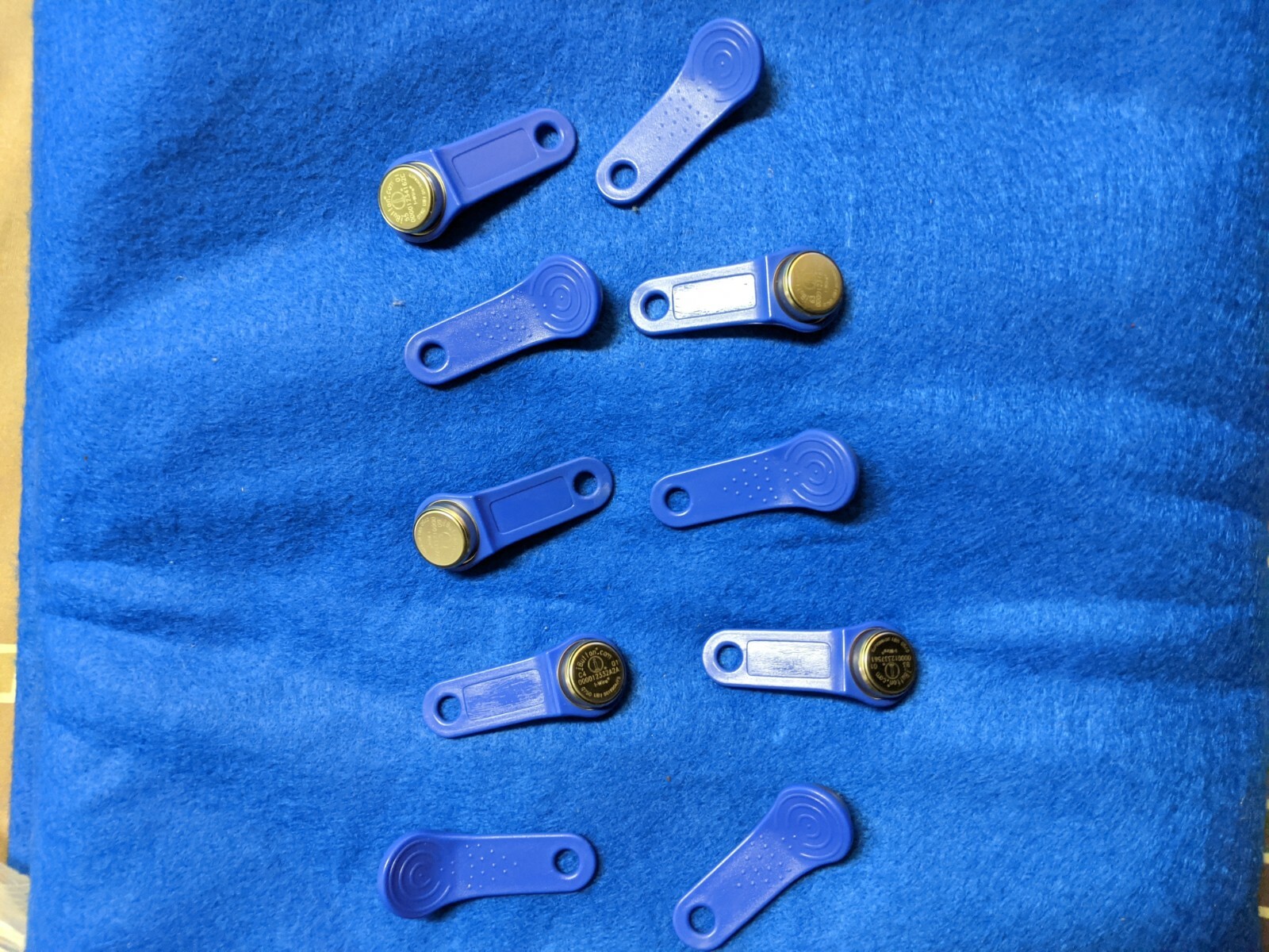 New ~ 10 Exaktime System Jobclock Job Clock ibutton Keytabs ~ 10 Blue ...