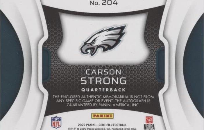 2022 Panini Certified Carson Strong #204 for sale | eBay