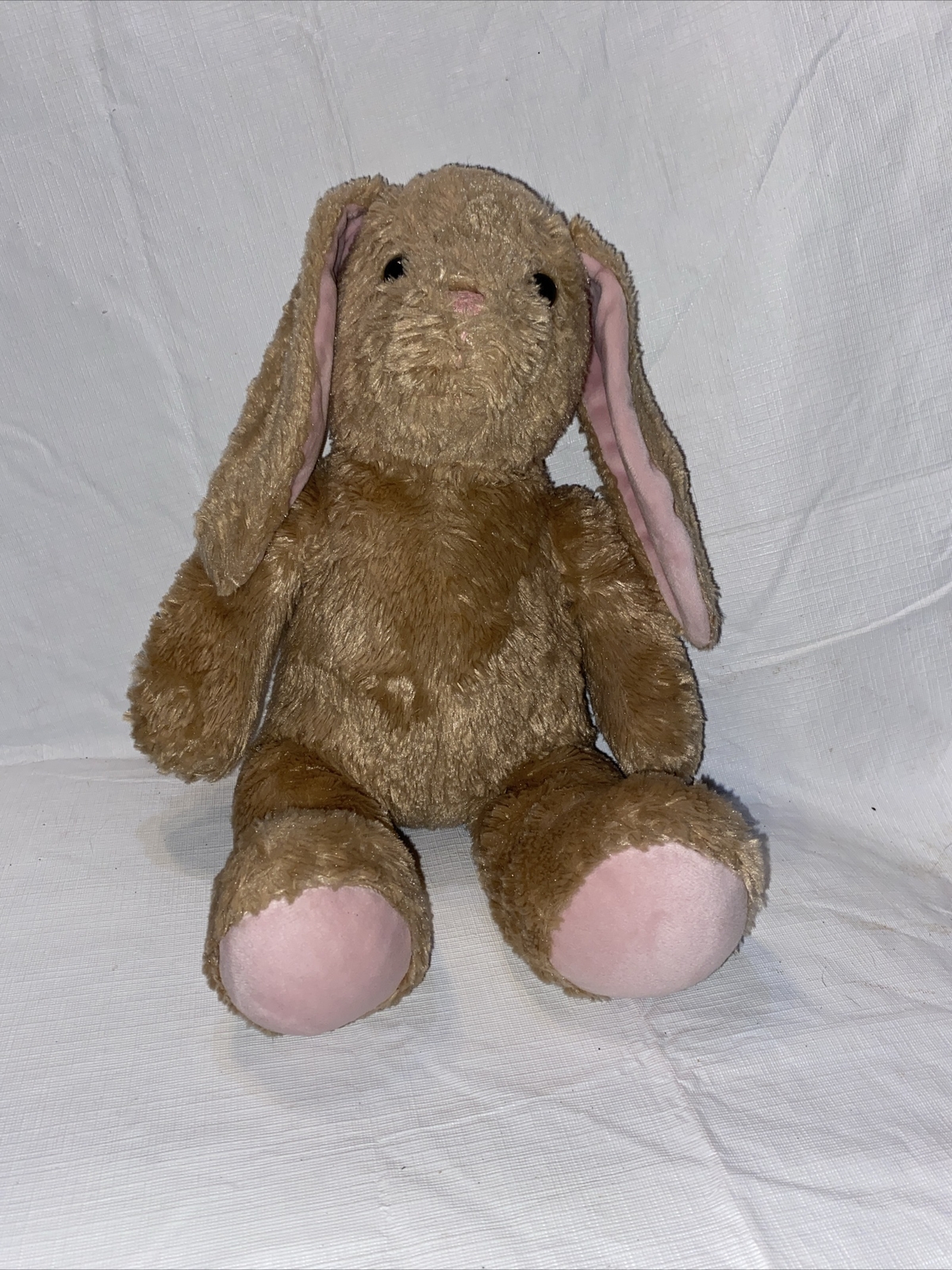 Build A Bear Bunny Rabbit Tan Pink Plush 15” Stuffed Animal Toy Easter ...